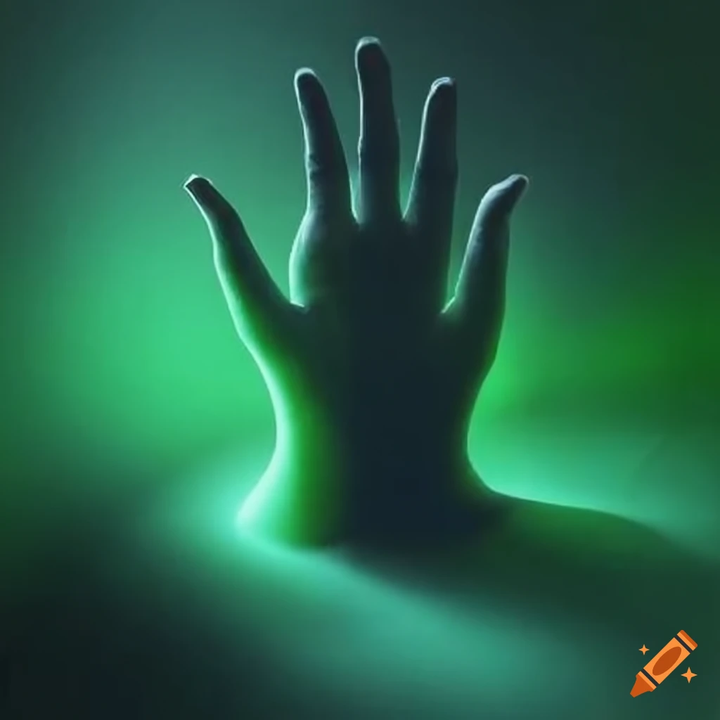 Image of ghostly hands emerging from the floor