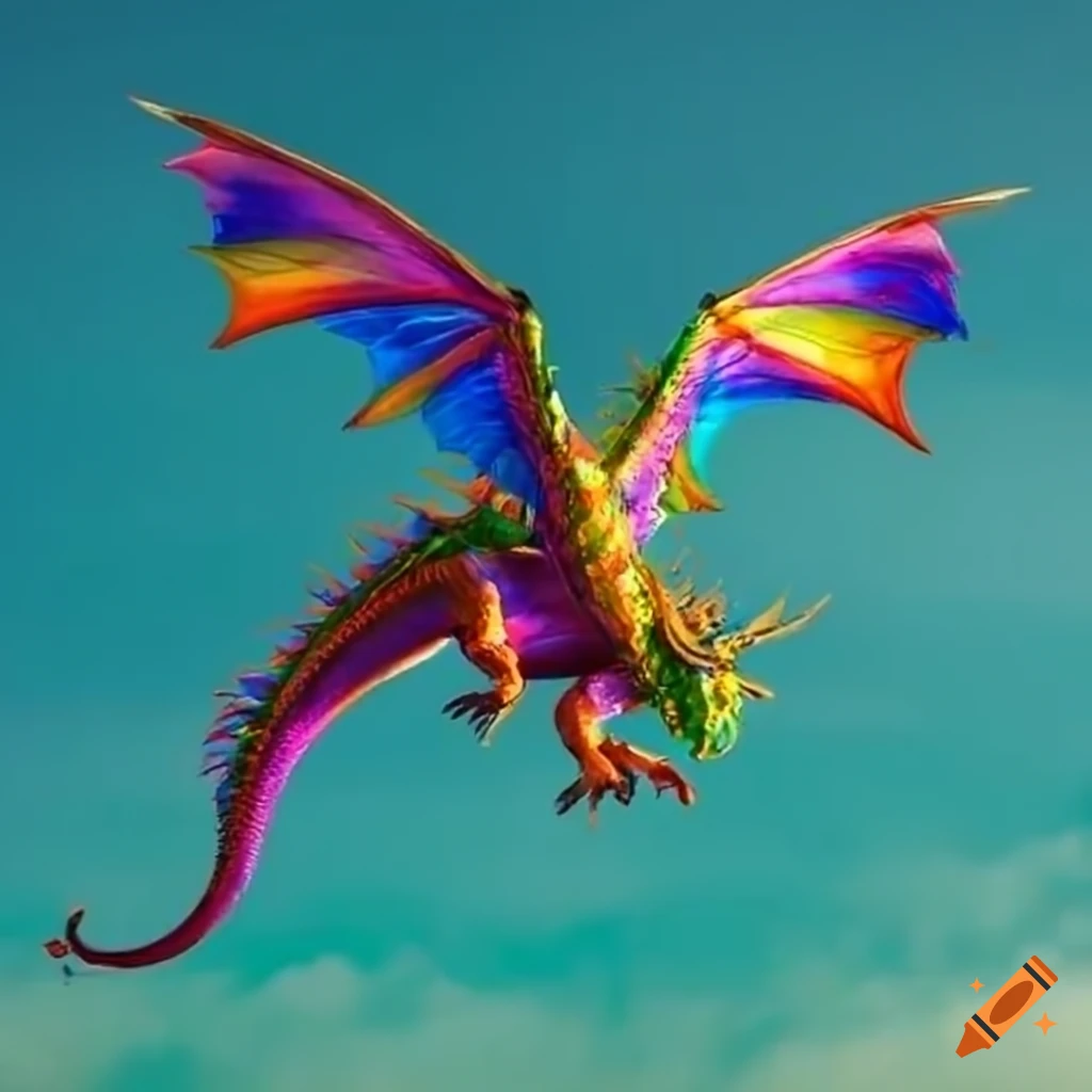 Candy dragon flying in the sky on Craiyon