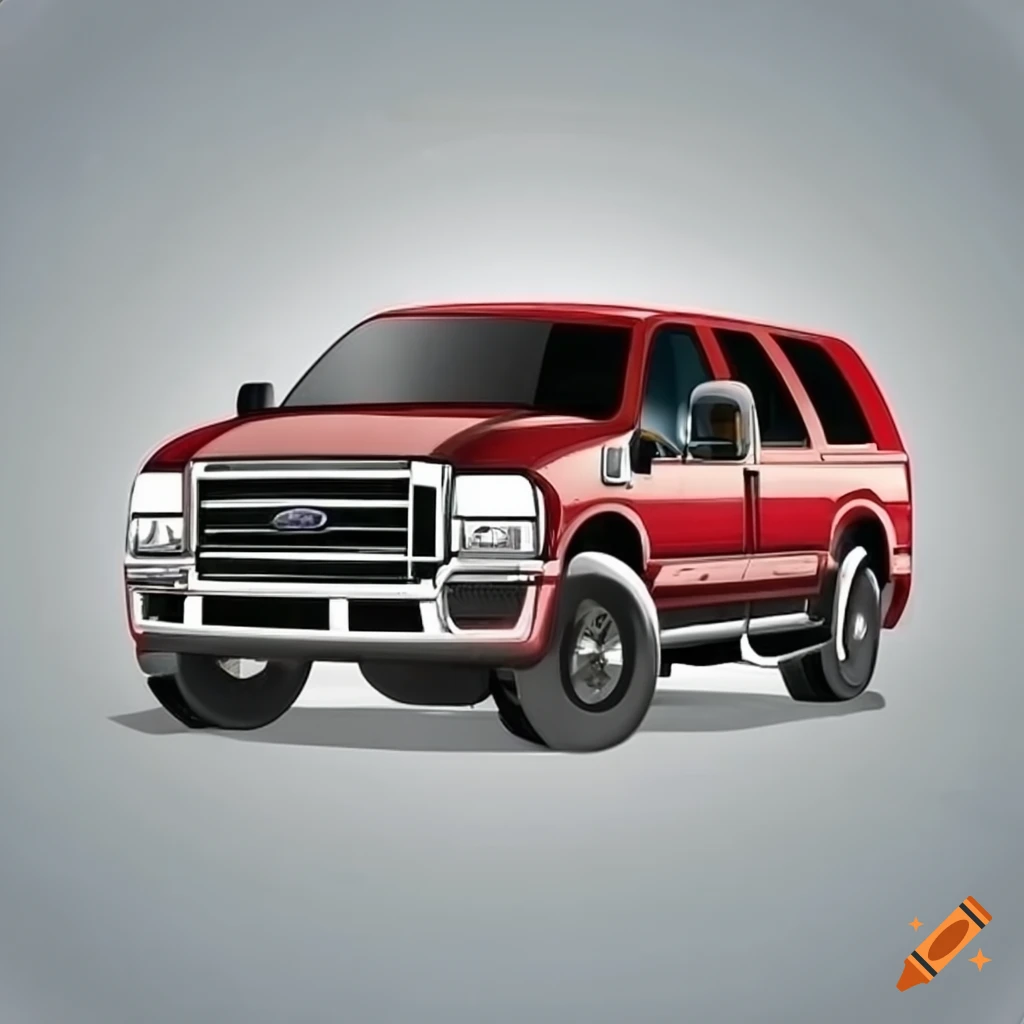 Red and gray 2005 ford excursion