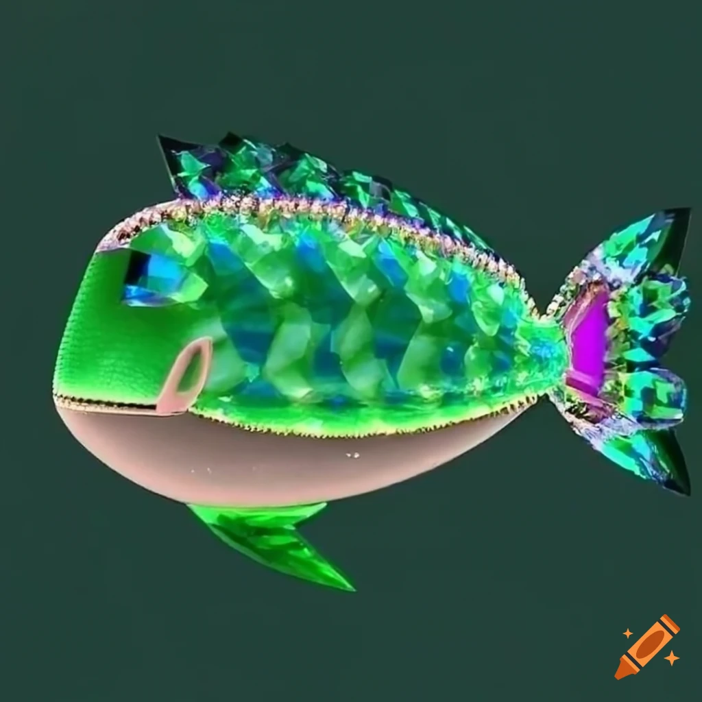 Hyper realistic artwork of a mermaid with emerald and diamond scales on ...