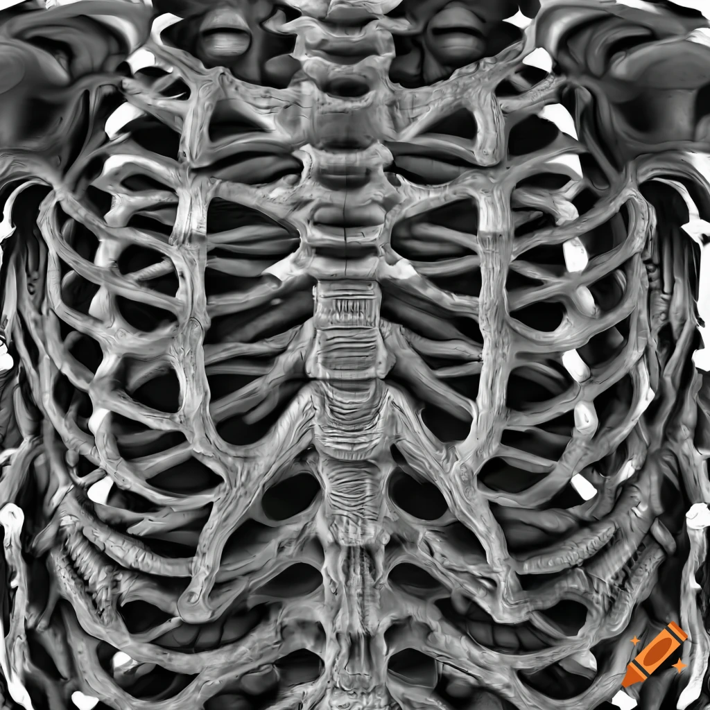 Detailed biomechanical rib texture