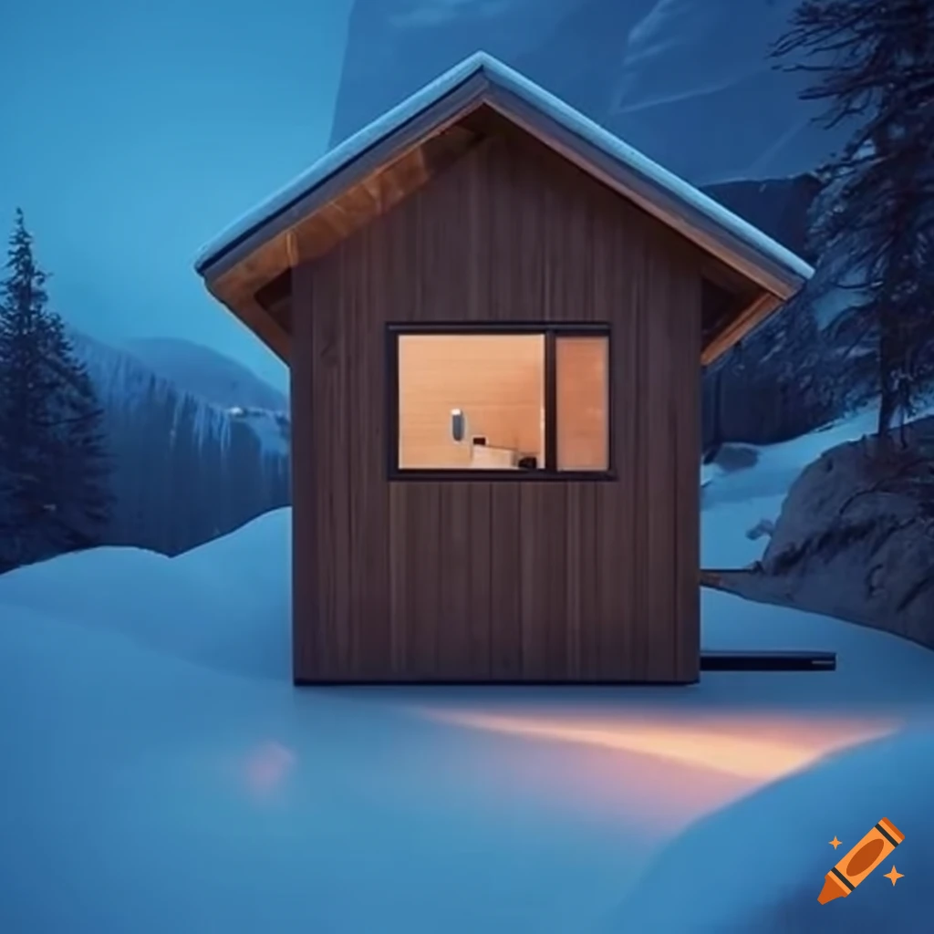 Cozy minimalist alpine cabin