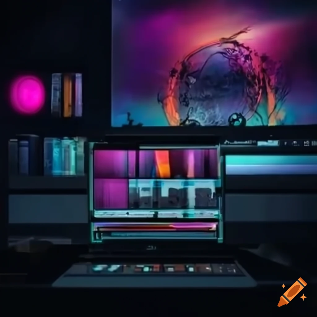 Creative video editing illustration