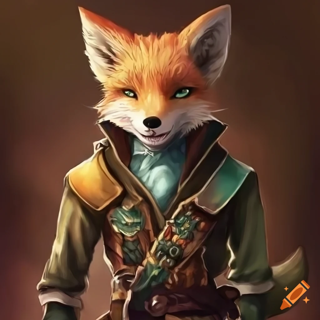 Hyper realistic anthropomorphic dragon fox adventurer on Craiyon