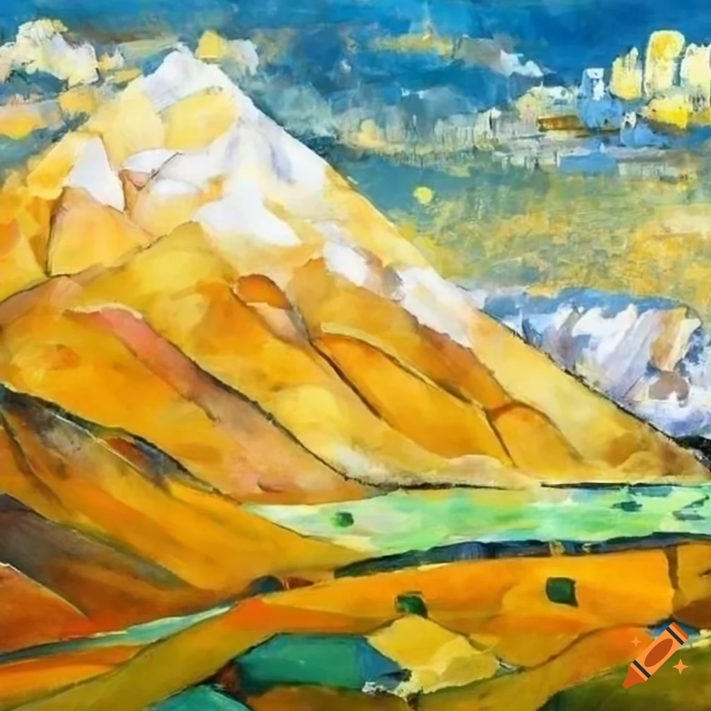 Impressive artwork of mountain landscape on Craiyon