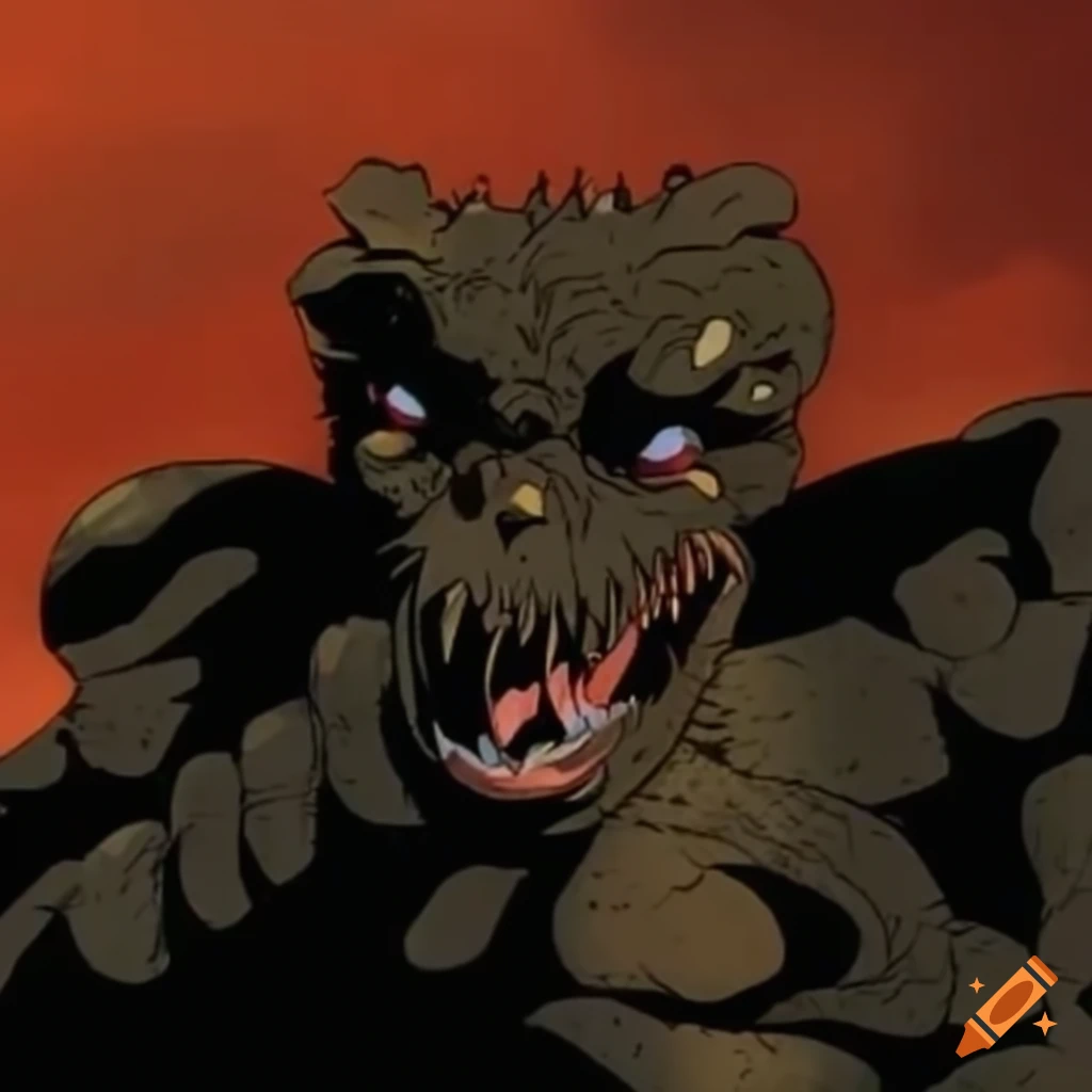 Ancient reptile humanoid species in a marshy landscape