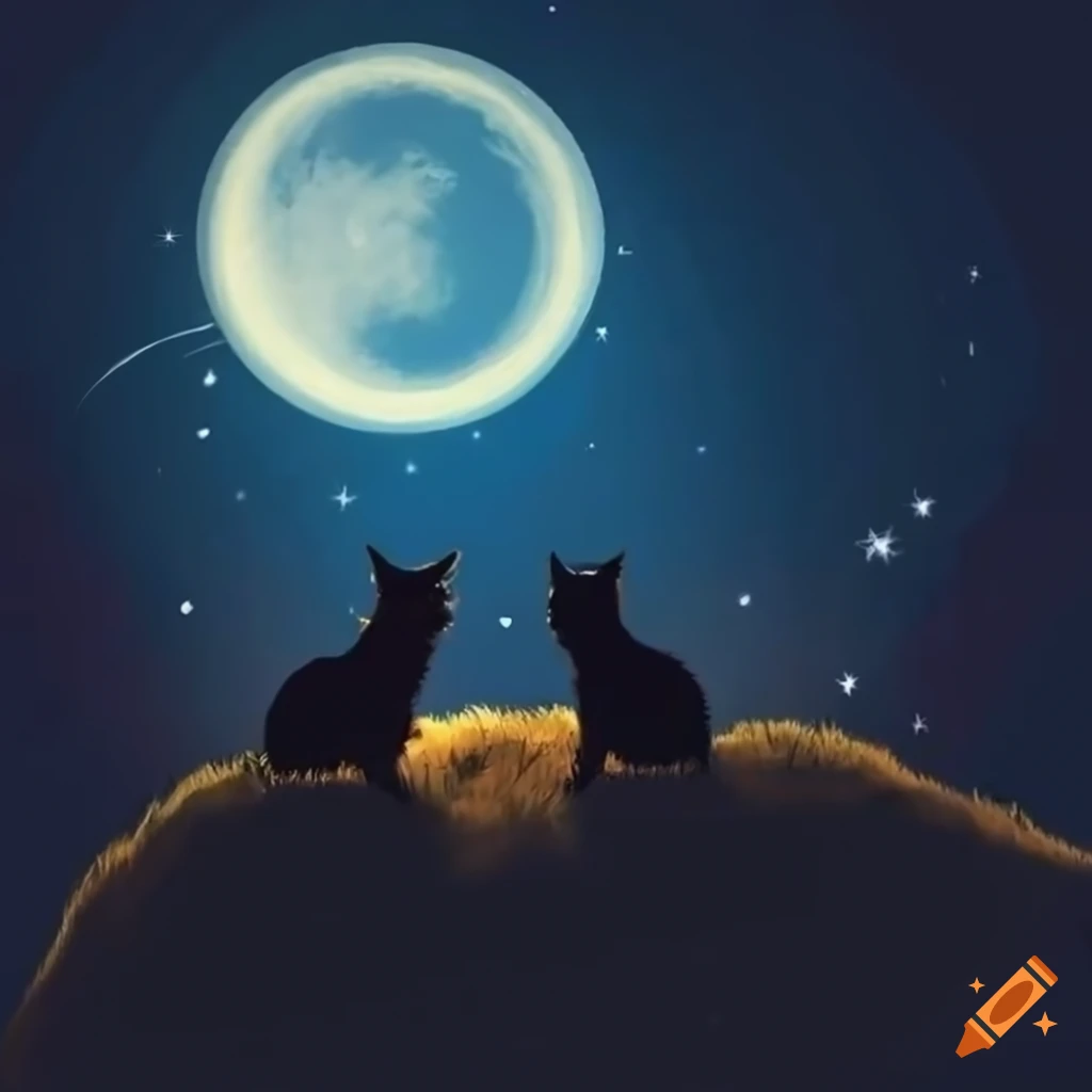 Starry Night With Two Moons