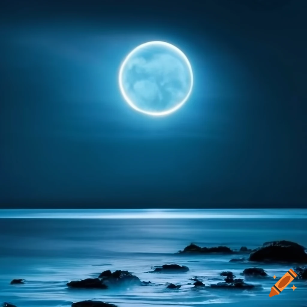 Starry night sky above the sea on Craiyon