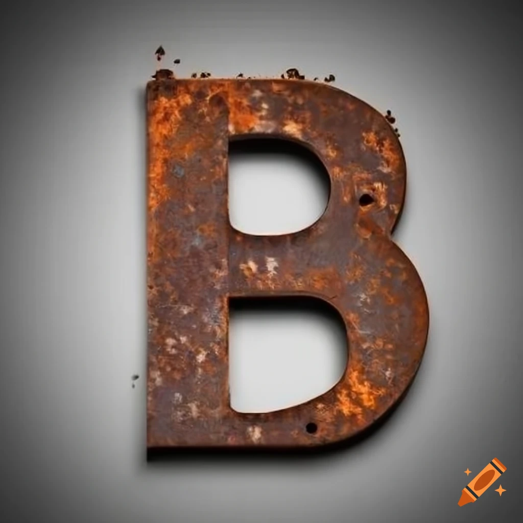 Rusty metal letter t on Craiyon