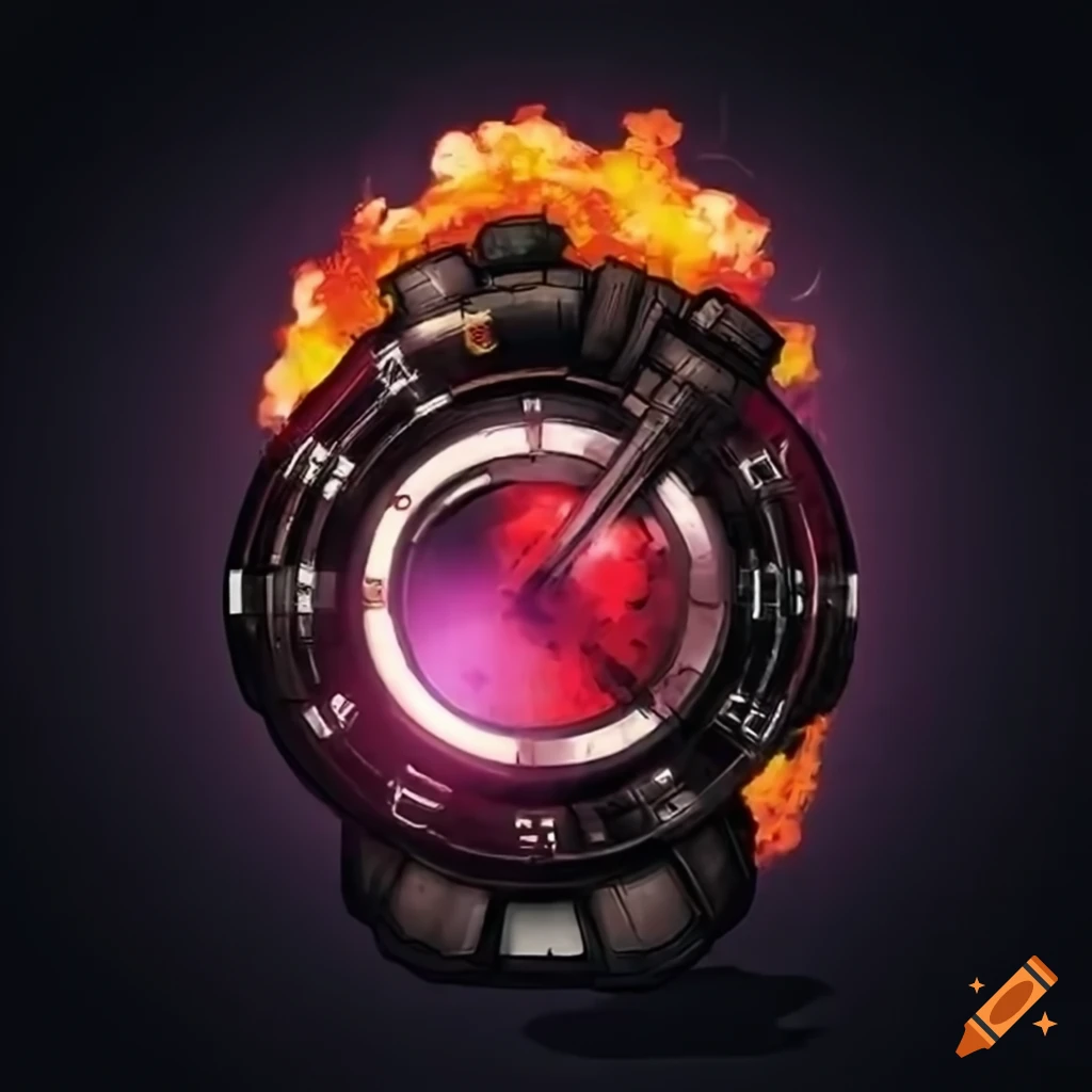 Cyberpunk explosion artwork