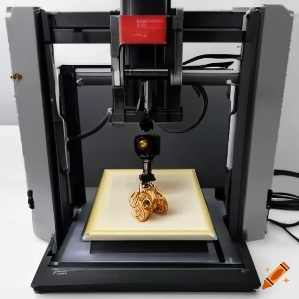 3D printing machine creating jewellery on Craiyon