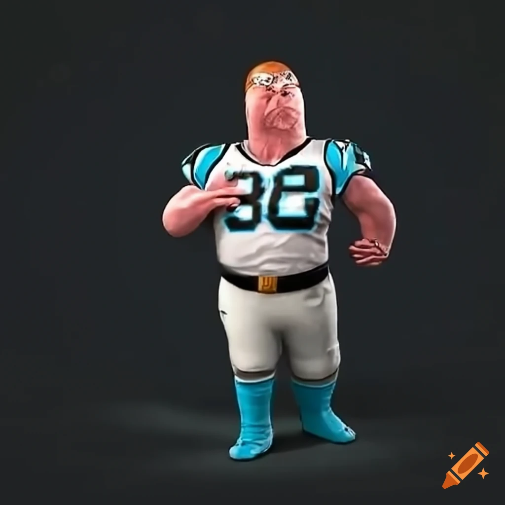 Realistic depiction of peter griffin playing football on Craiyon