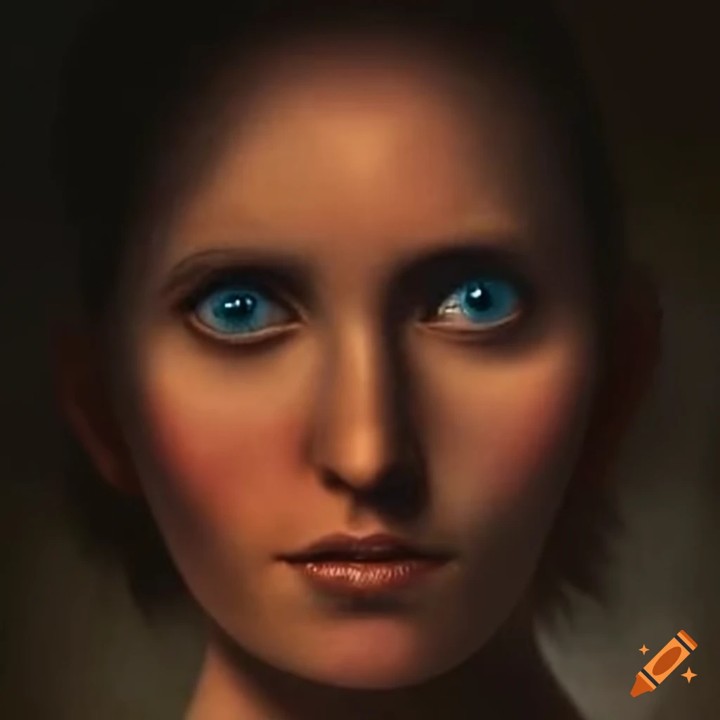 Portrait of a unique woman with intense eyes