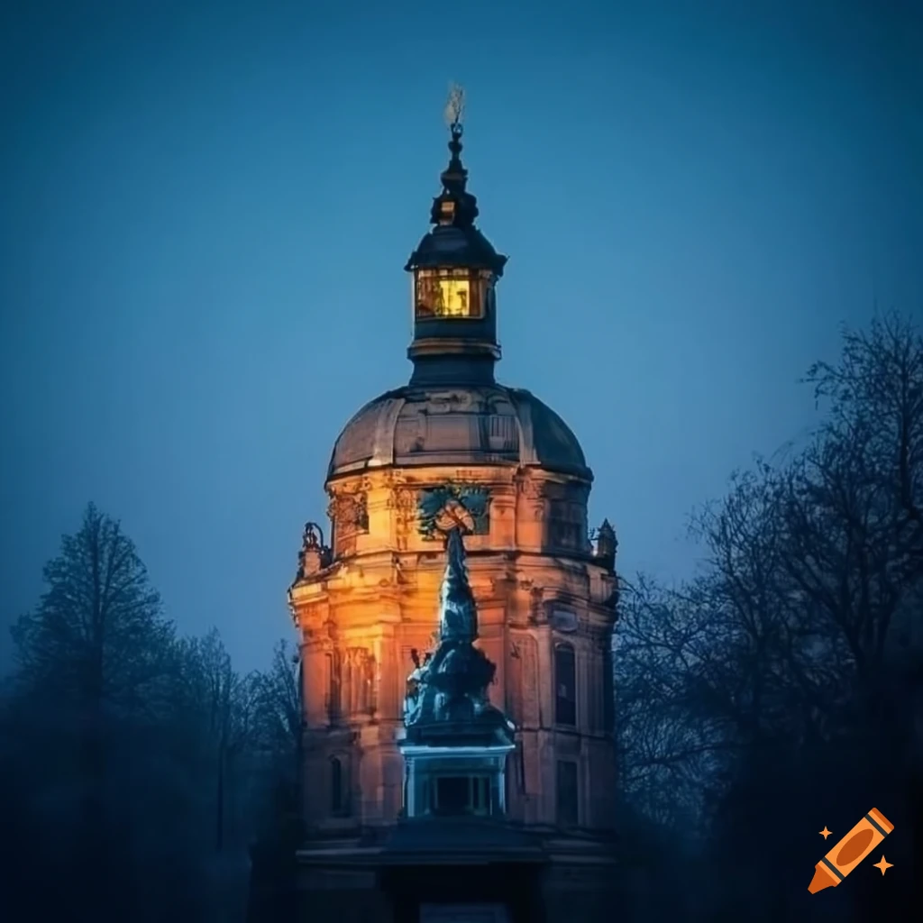 Neoclassical landscape painting with a beautiful sky on Craiyon