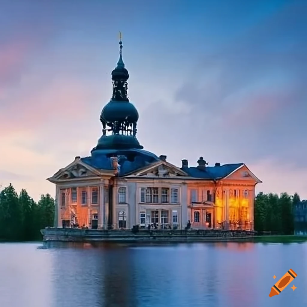 Vector t-shirt design of the royal palace in oslo, norway on Craiyon