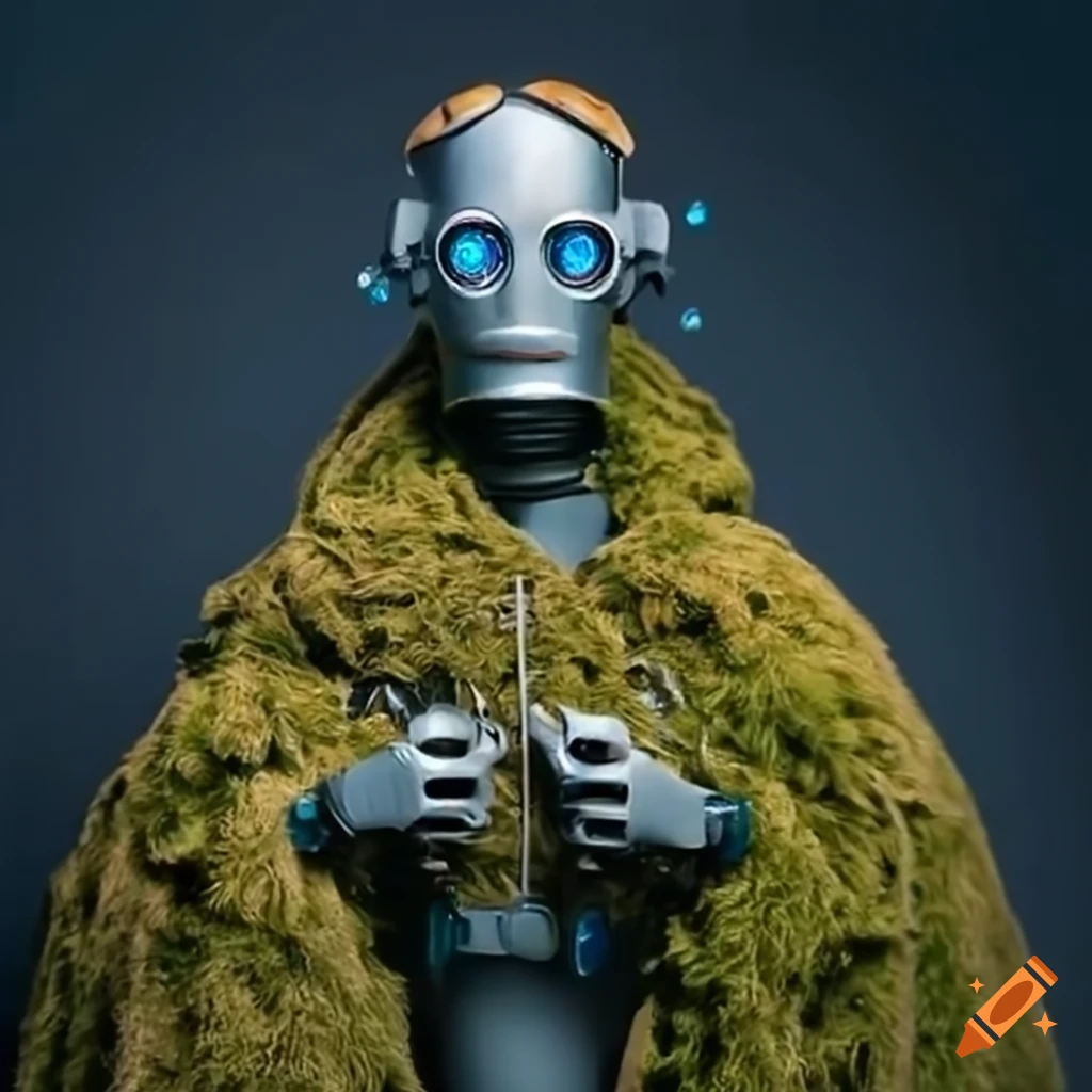 Electric blue c-3po robot character on Craiyon