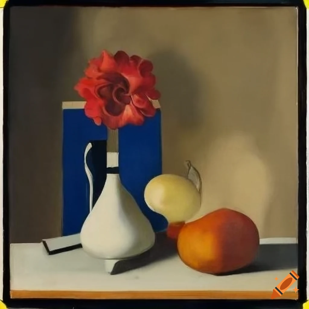 Still-life painting on a table by Felice Casorati, Leger, and Harnett ...