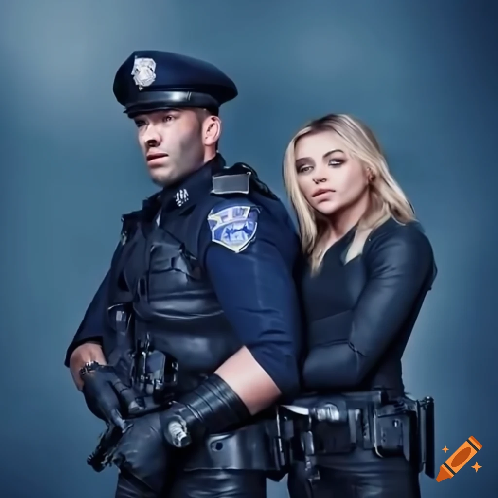 Photo of police officers hugging on Craiyon