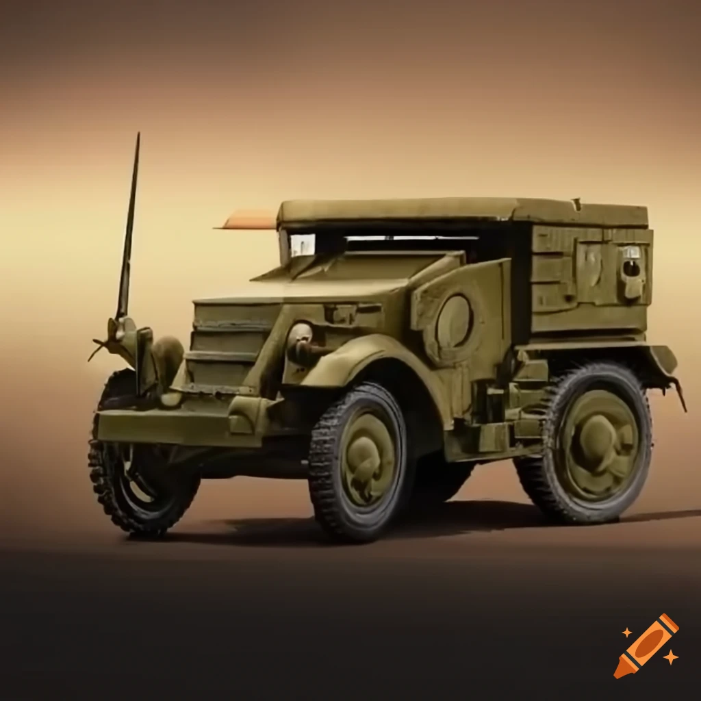 German ww2-era combat halftrack on Craiyon