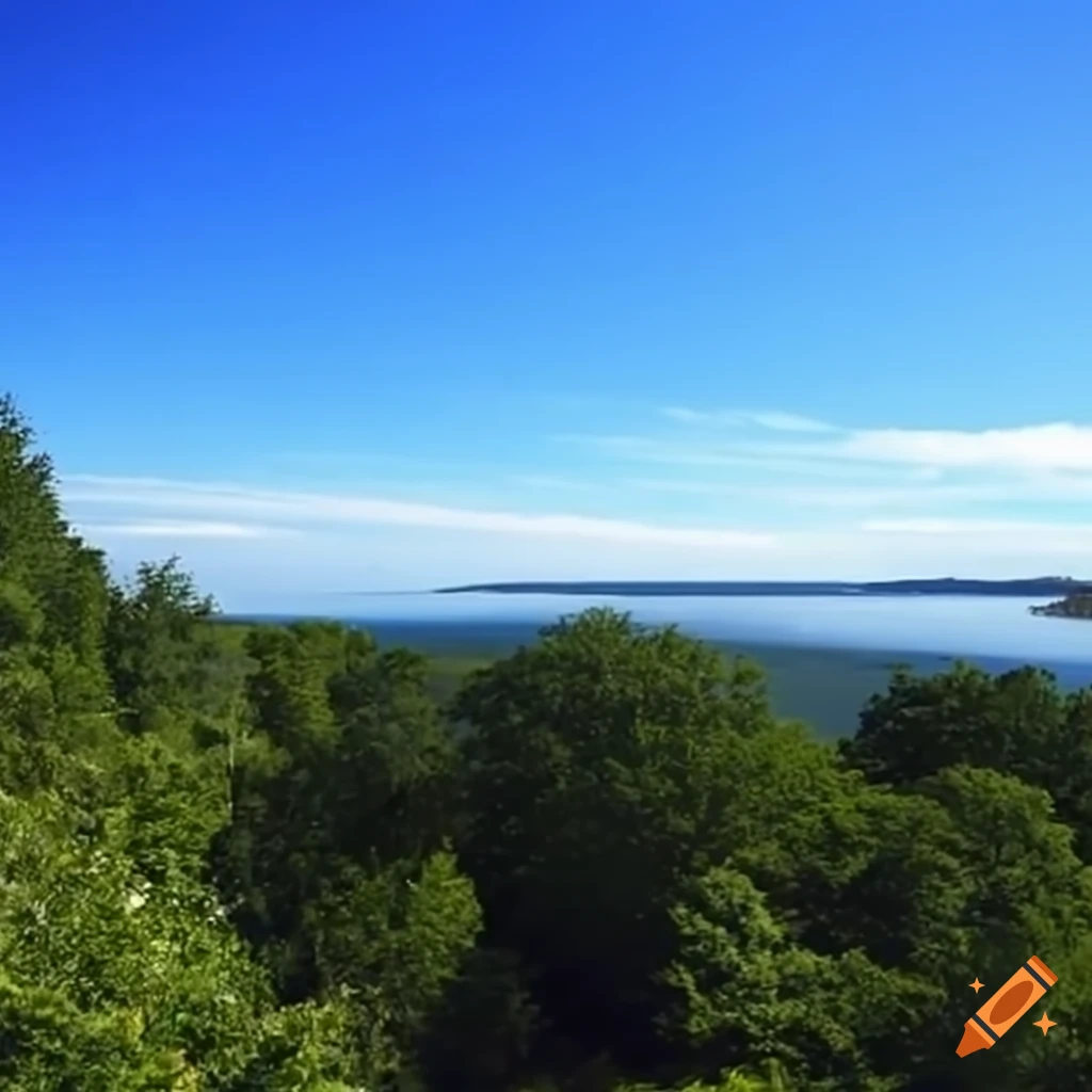 Scenic view with a long distance on Craiyon