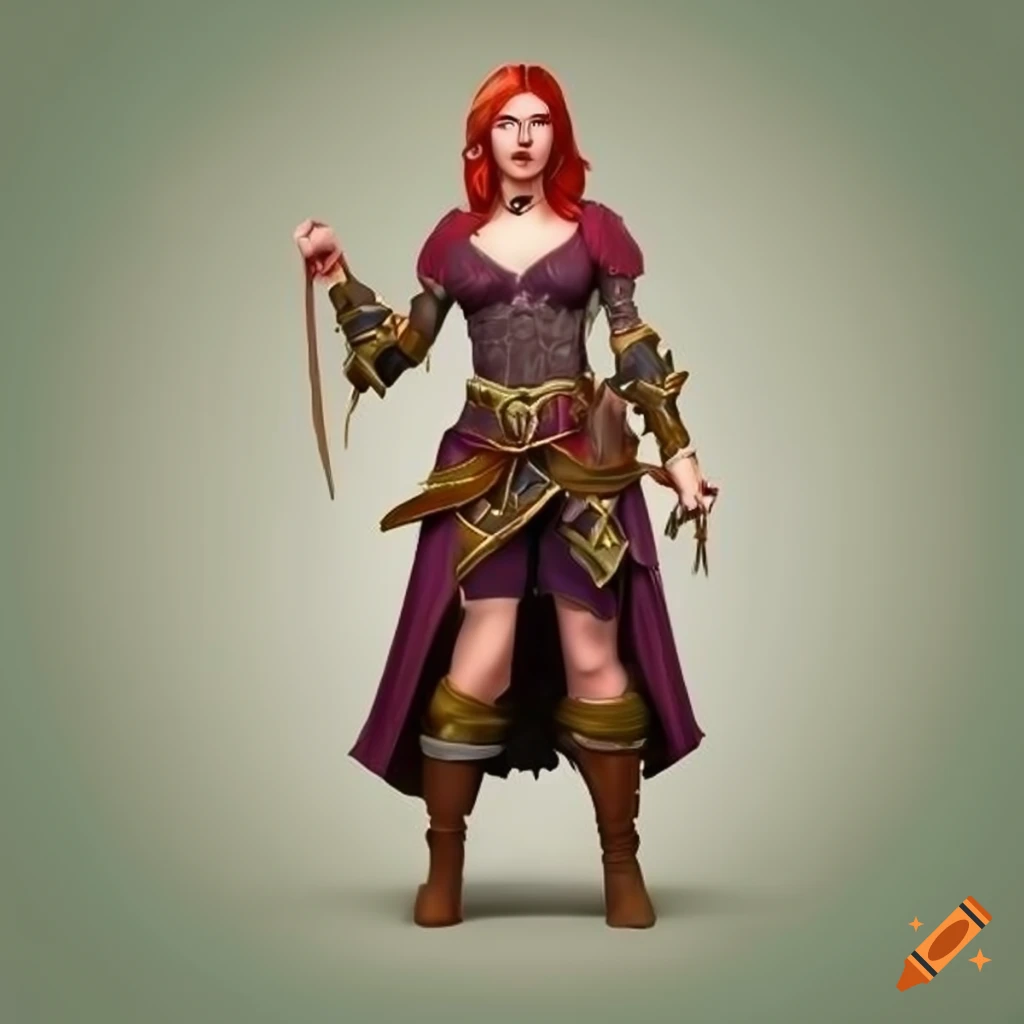 Illustration of a female bard performing on Craiyon