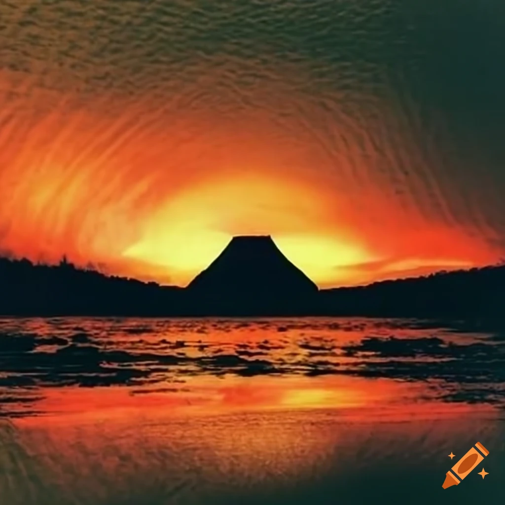 Sunset with a nuclear-like color palette