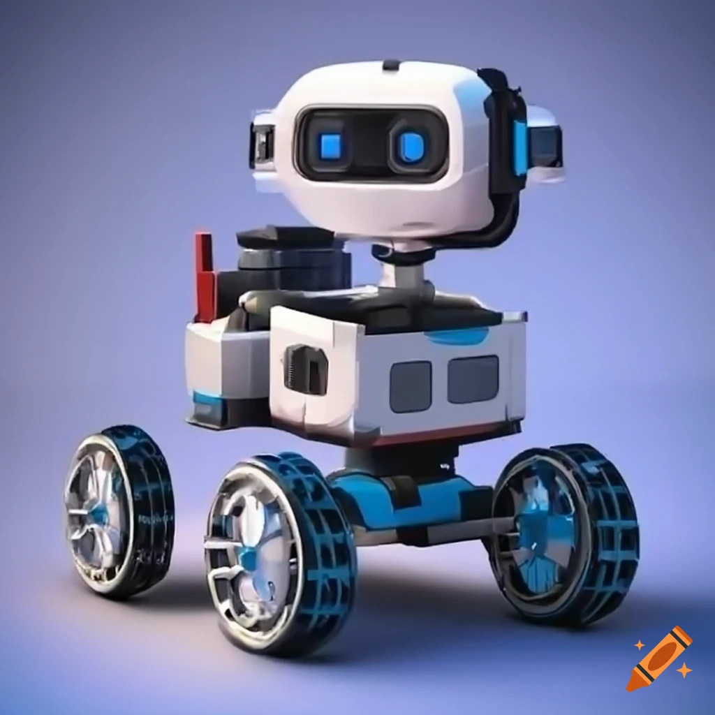 Robot with grabber building construction on Craiyon