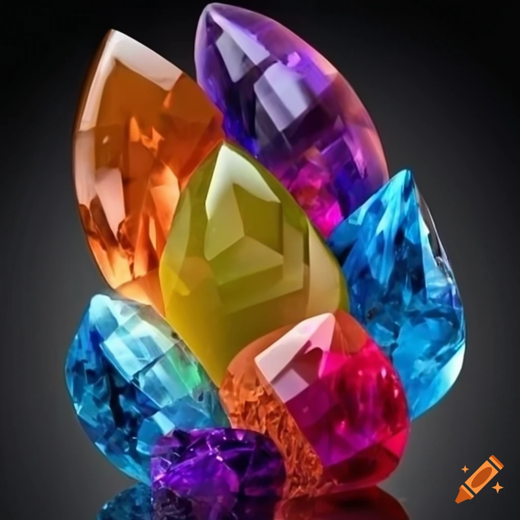 Landscape of stunning gemstones on Craiyon