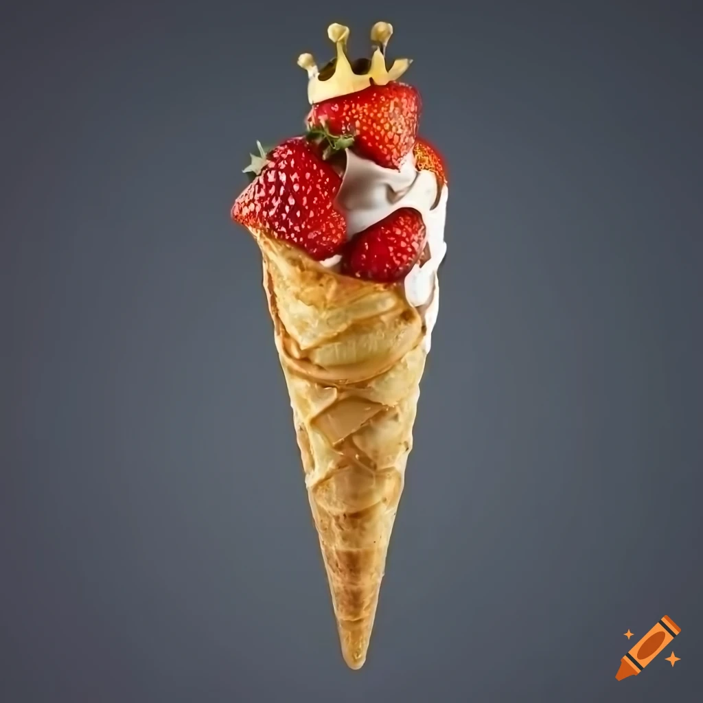 Crispy crepe with strawberries and chocolate sauce on Craiyon