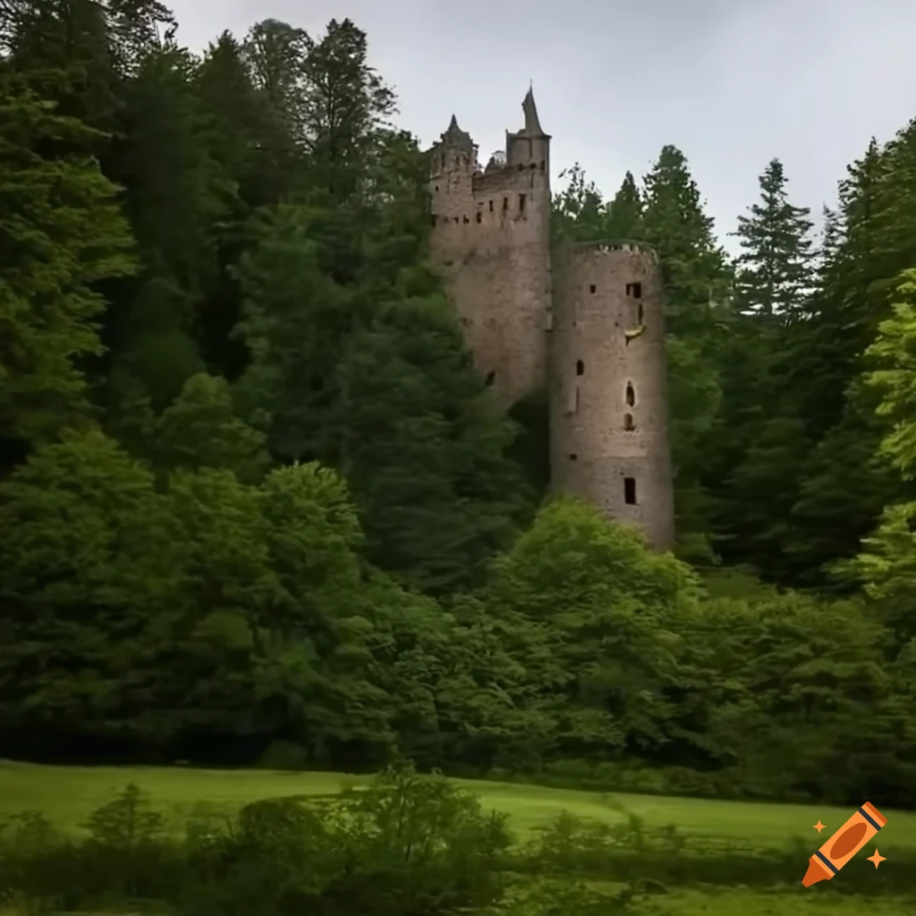 Ancient castle hidden in the forest