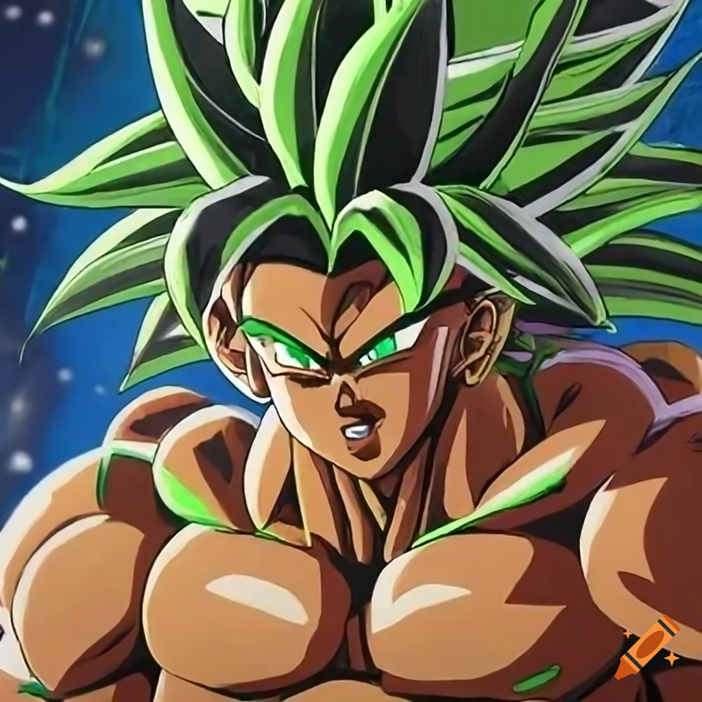 Oil painting of Broly on Craiyon