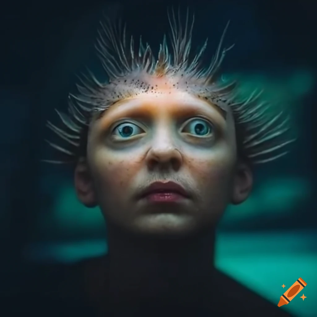 Close-up portrait with captivating eyes on Craiyon