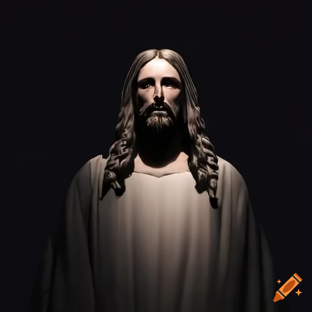 Image of jesus standing in bright light on Craiyon