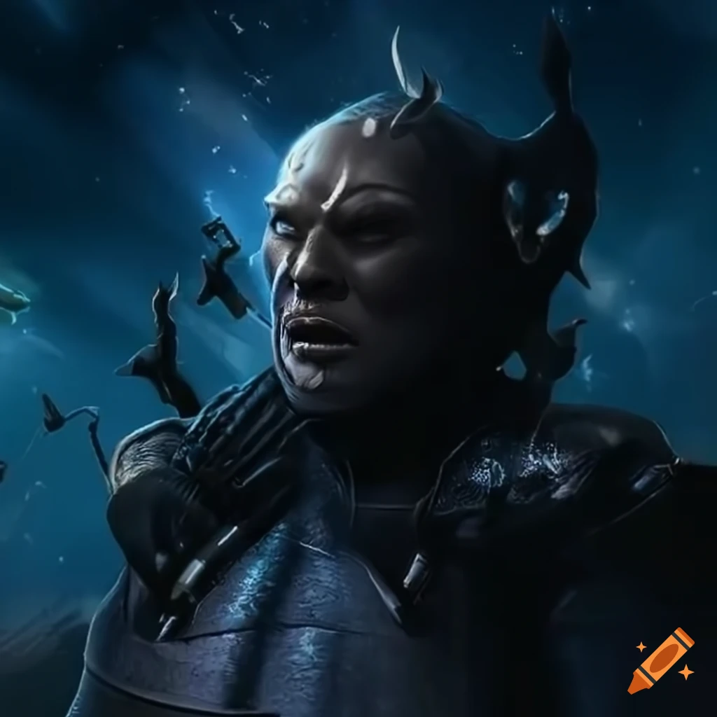 1980s doctor who scene: "the saga of crystar, crystal warrior" on Craiyon