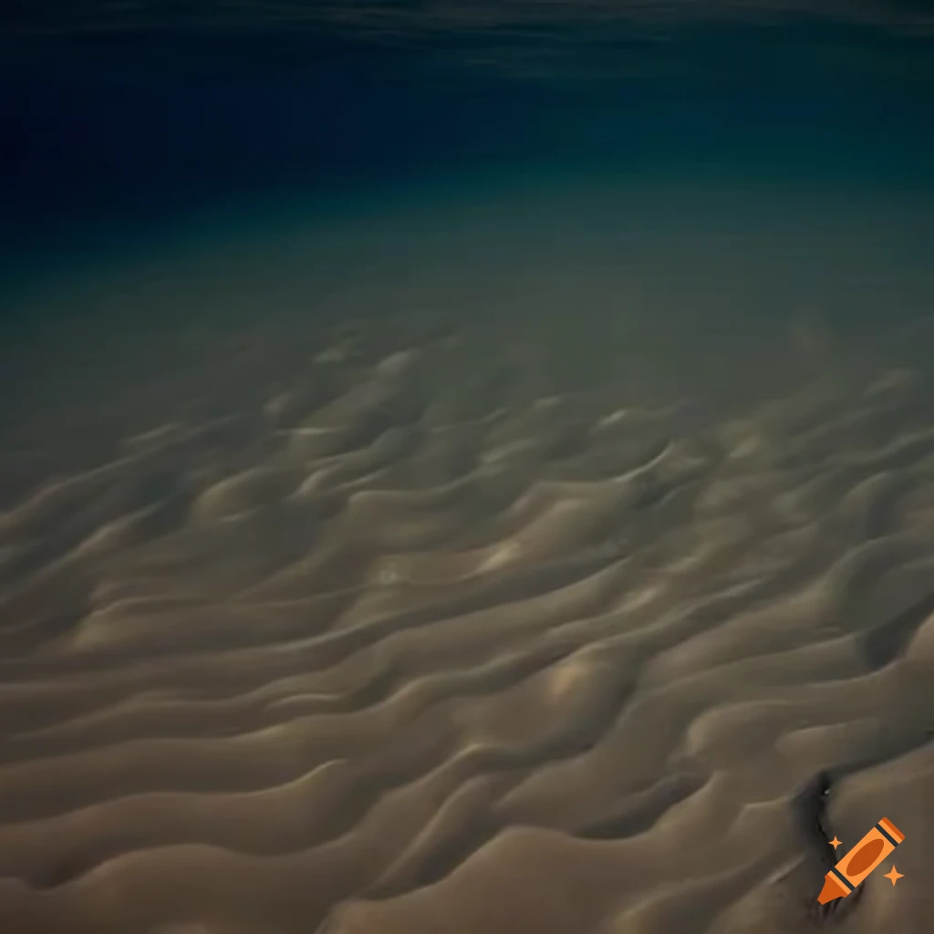 Detailed underwater view with sandy ground