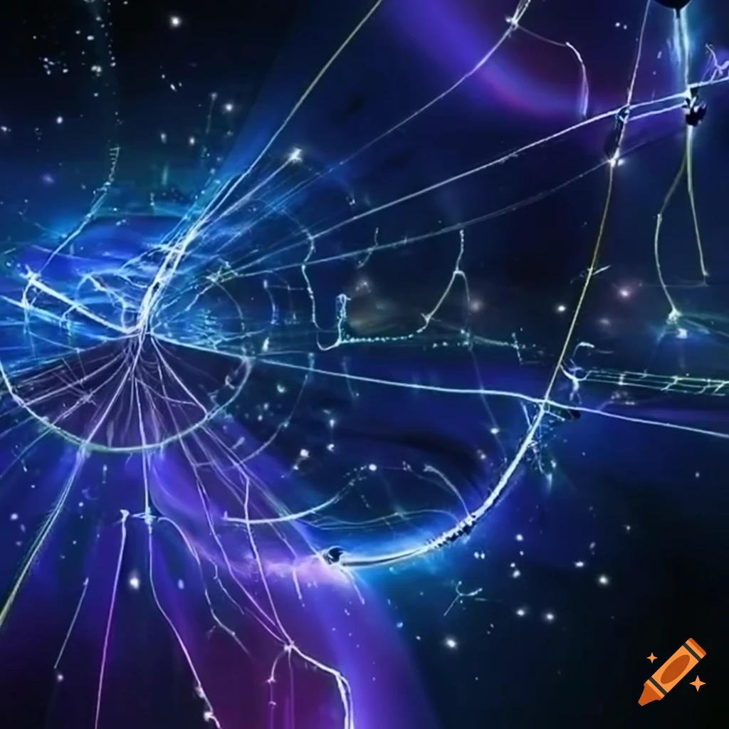 Abstract depiction of interconnected digital universe on Craiyon