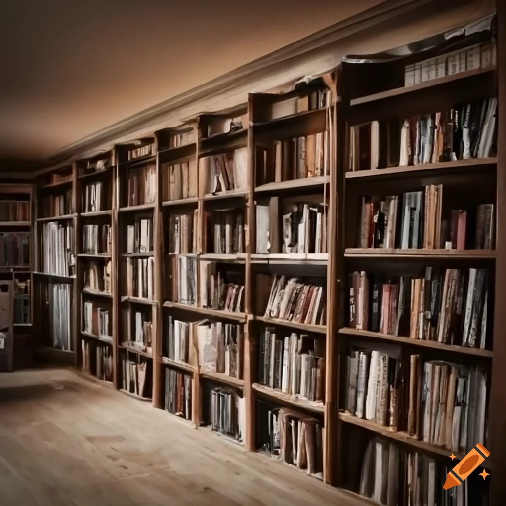 Library interior on Craiyon