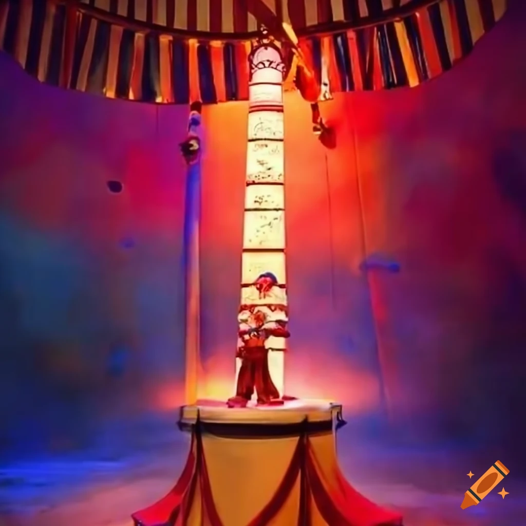 Woman inside a giant circus cannon on Craiyon