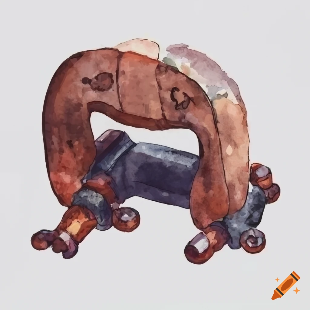 Watercolor illustration of a yoke pipe vise