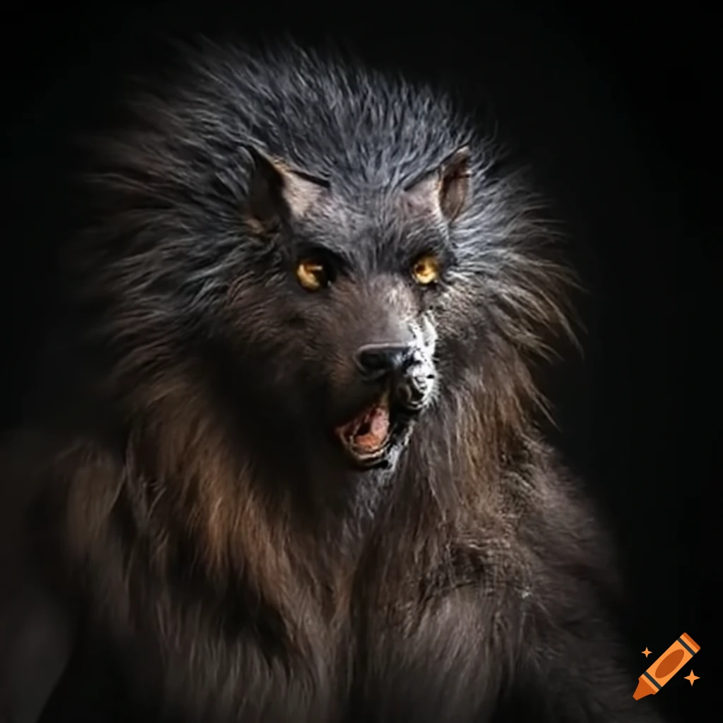 Cerberus guarding an old castle on Craiyon