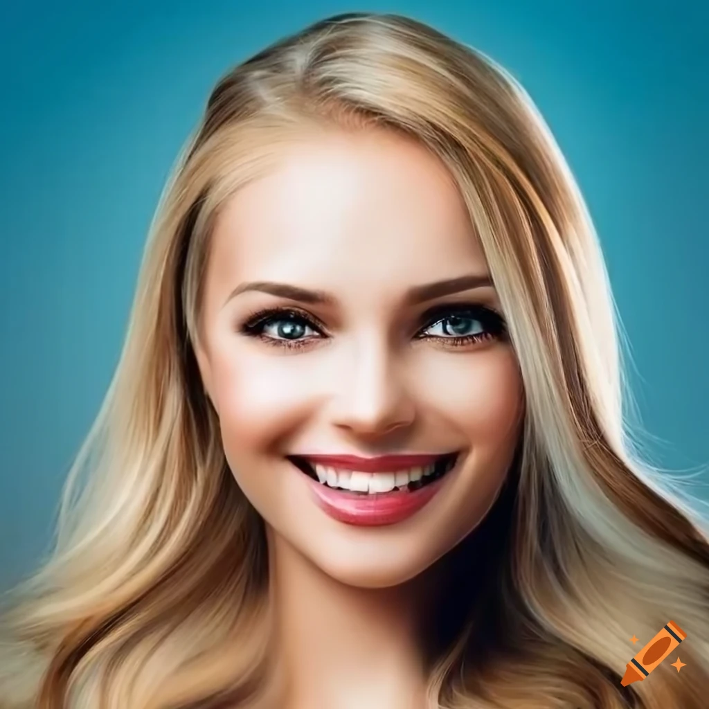 Portrait of a beautiful young woman with a smile