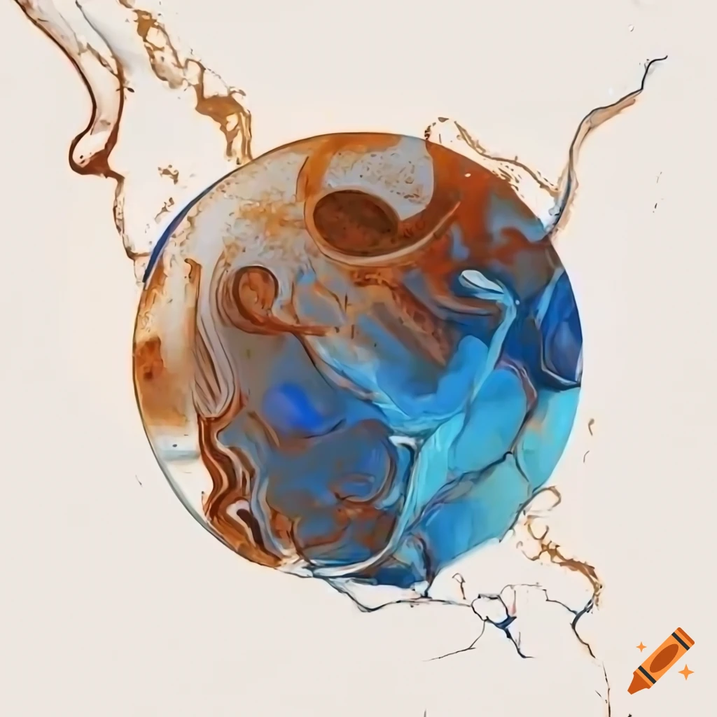 Abstract 2d vector mechanical shape painting on Craiyon