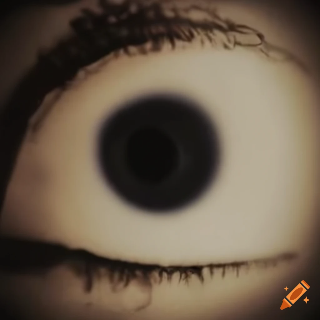 Artistic wall with a creepy human eye on Craiyon