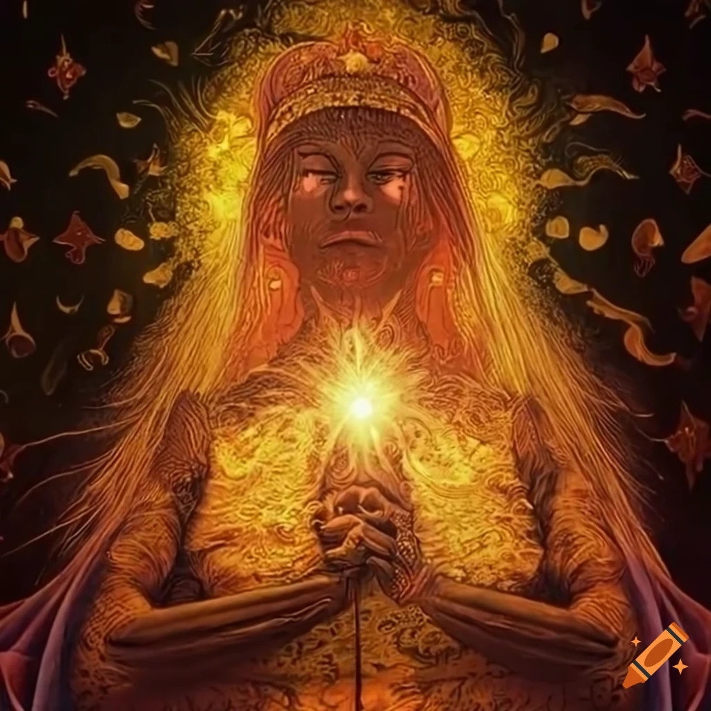 High-resolution illustration of 'the sun' tarot card