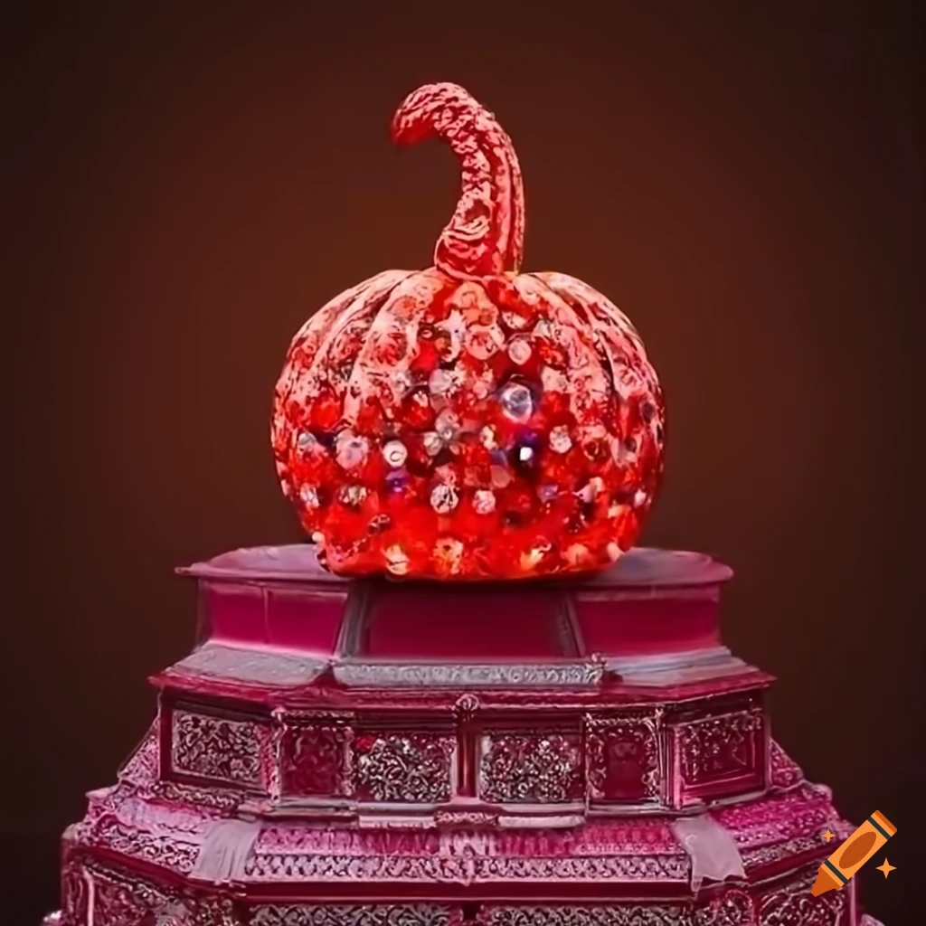 Ruby pumpkin in a ruby religious building on Craiyon