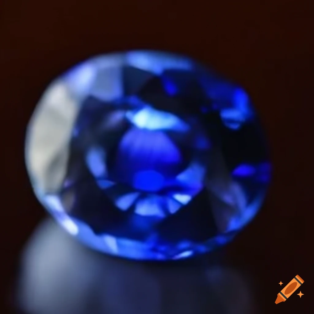 Close-up of a sparkling ruby gemstone on Craiyon