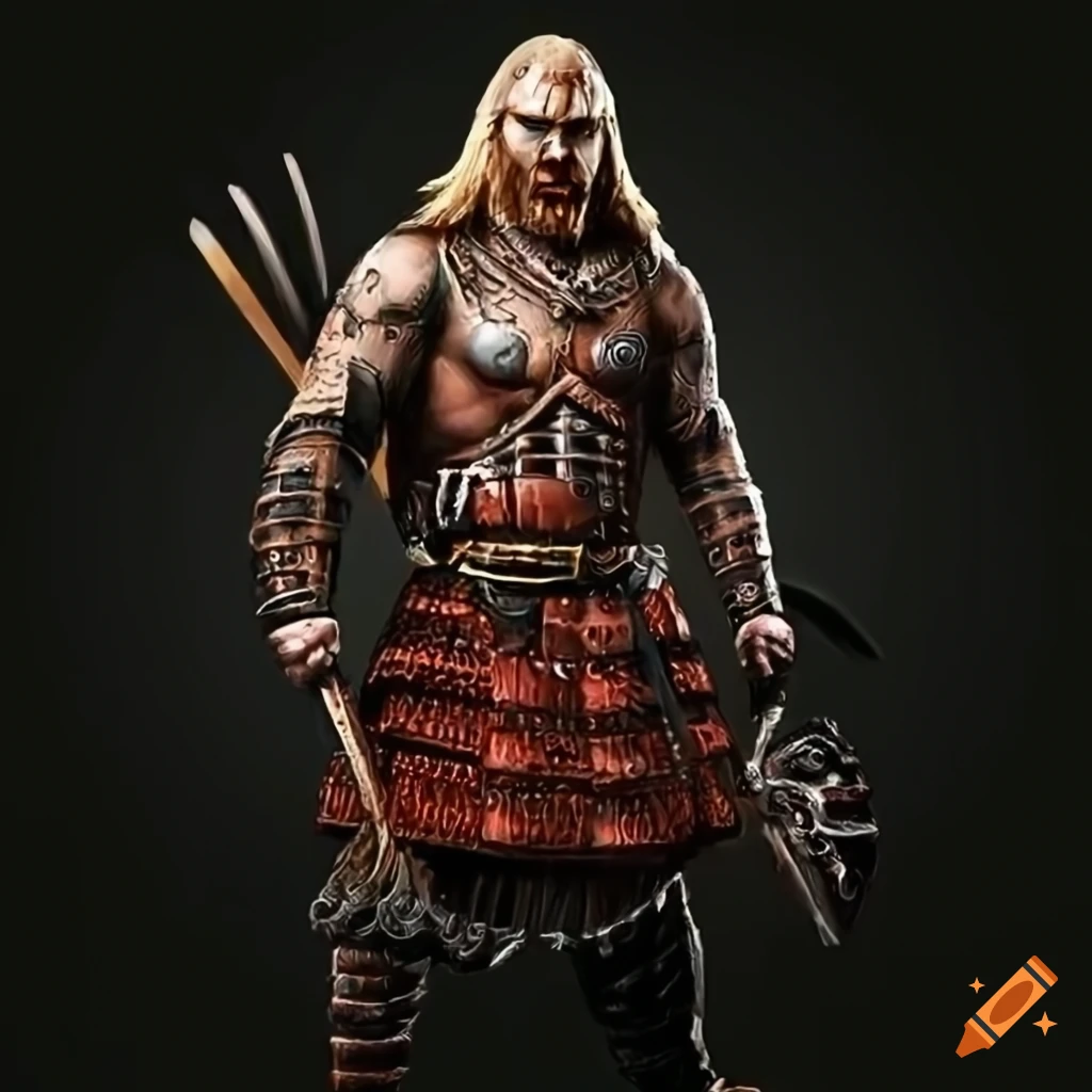 Image of a gaulois warrior on Craiyon