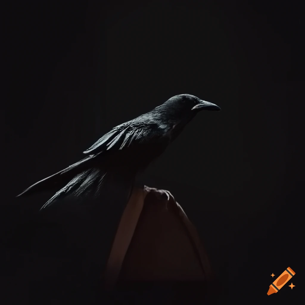 Geometric crow logo design