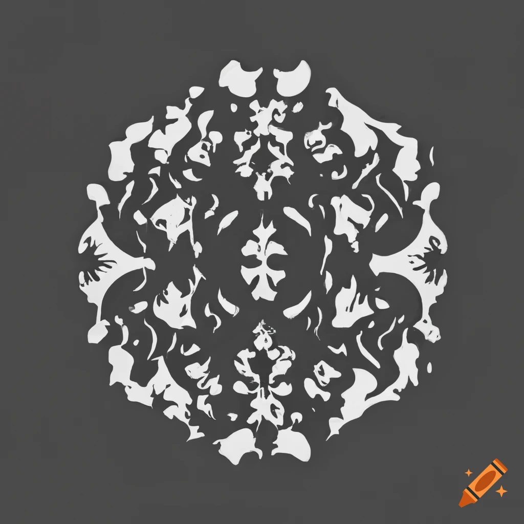 Black and white stencil artwork on Craiyon