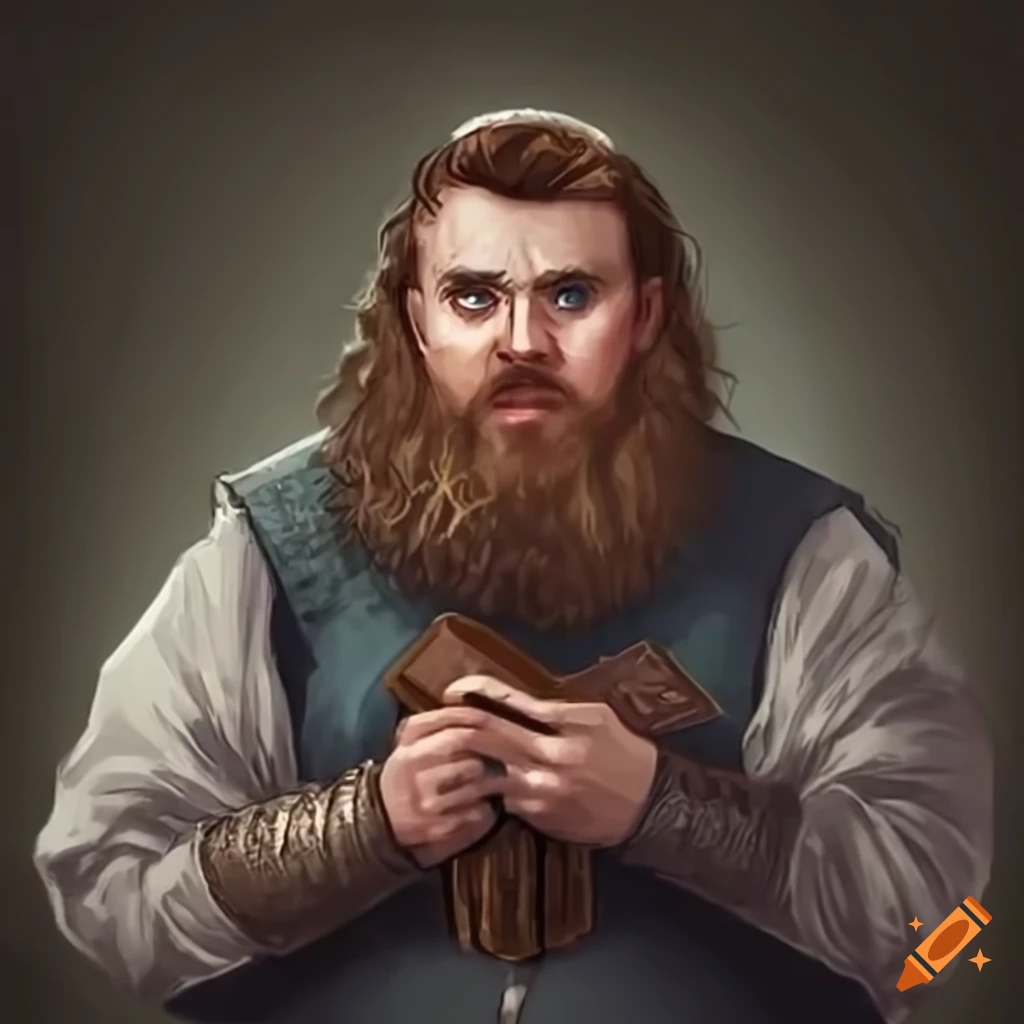 Illustration of a friendly wizard holding a magic book on Craiyon